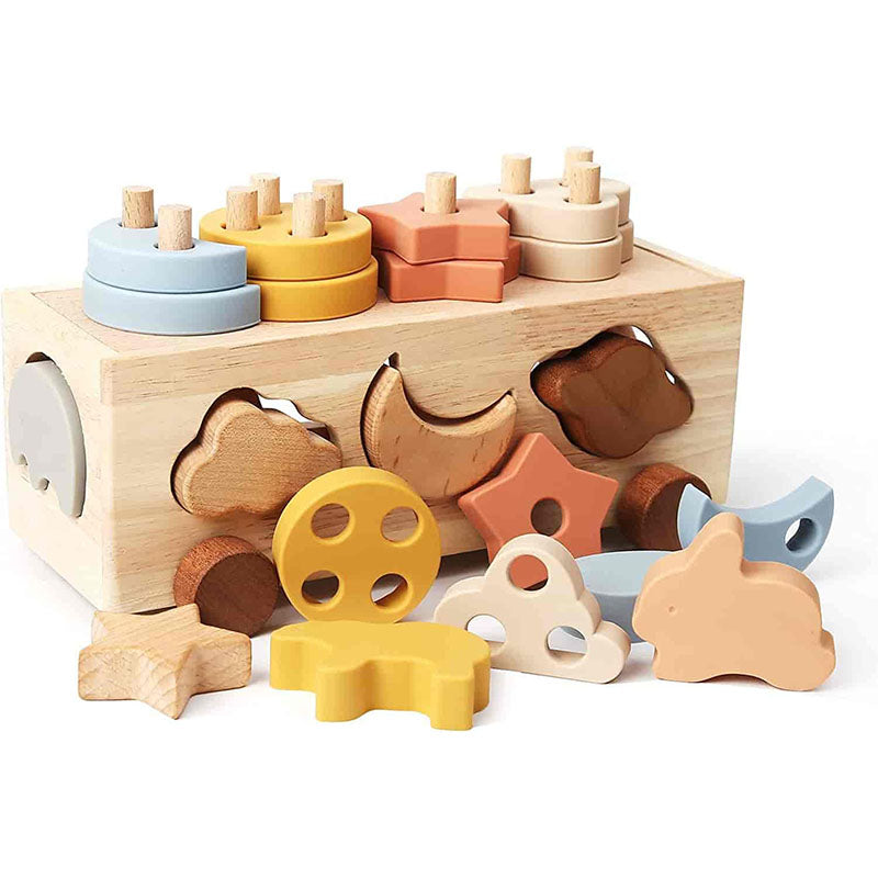 3 In 1 Wooden Shape Sorting Car – MamimamiHome Baby