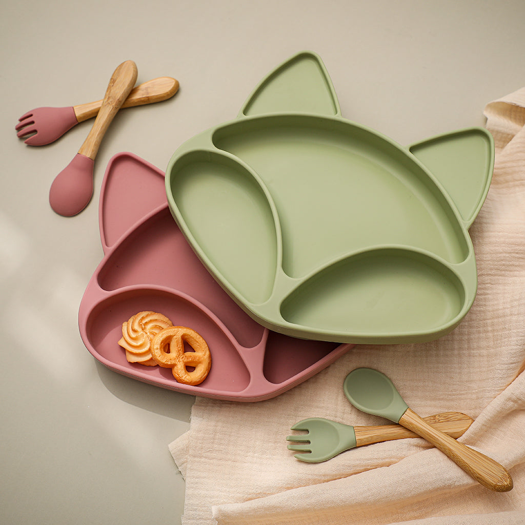 Cute Fox Plate Set – MamimamiHome Baby