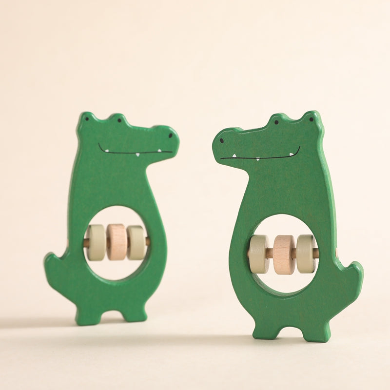 Wooden Crocodile Rattle – MamimamiHome Baby