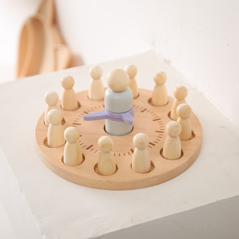 Wooden Villain Clock Toy – MamimamiHome Baby